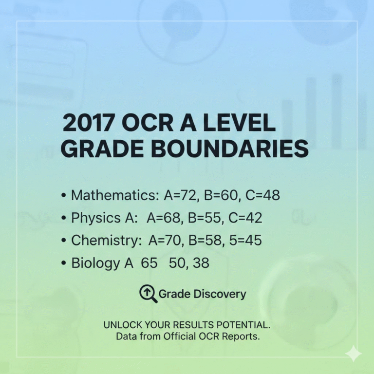 2017 OCR A Level Grade Boundaries: Official PDF, Subjects & Minimum ...